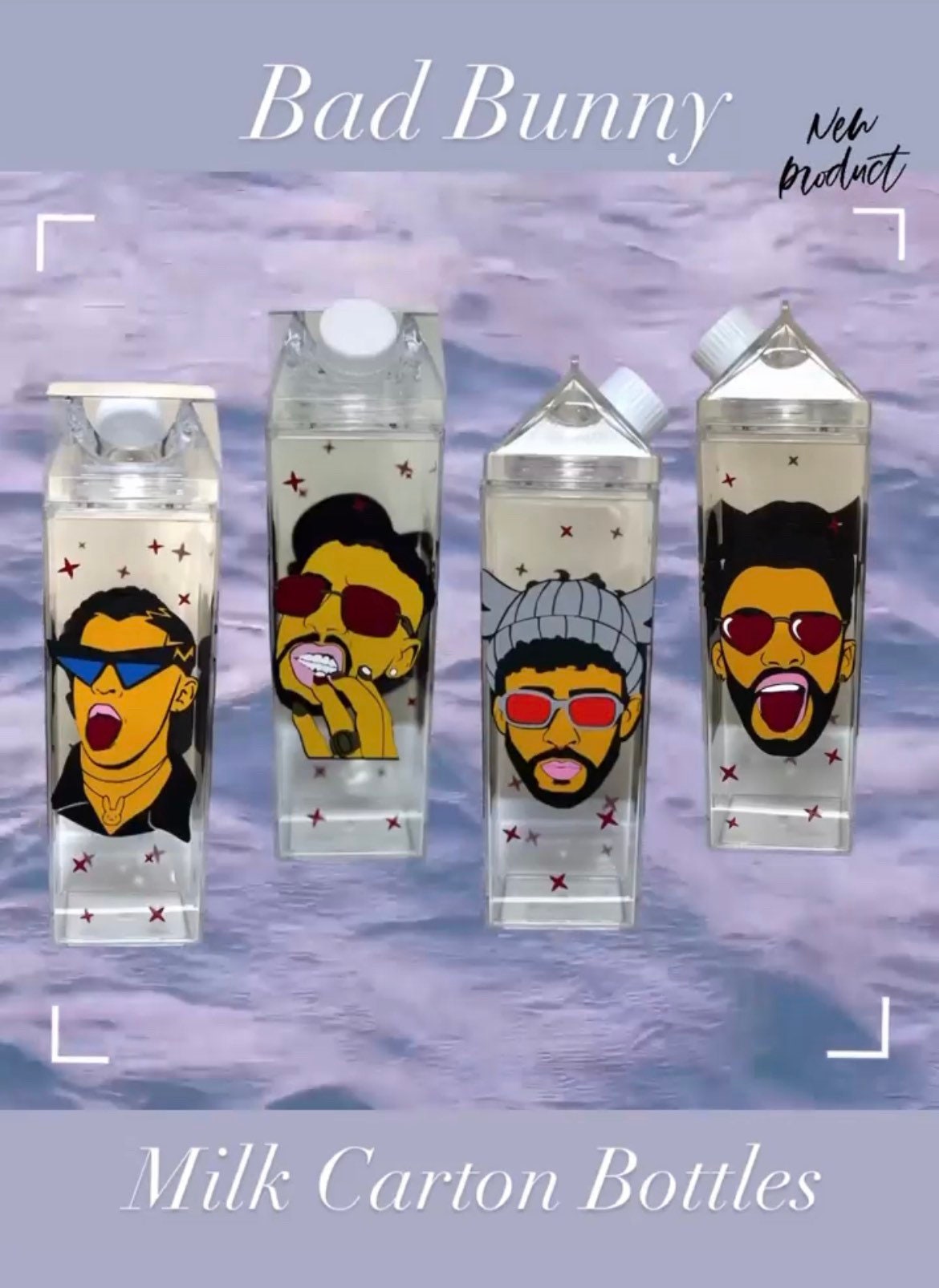 Bad Bunny Milk Carton Bottle - Etsy