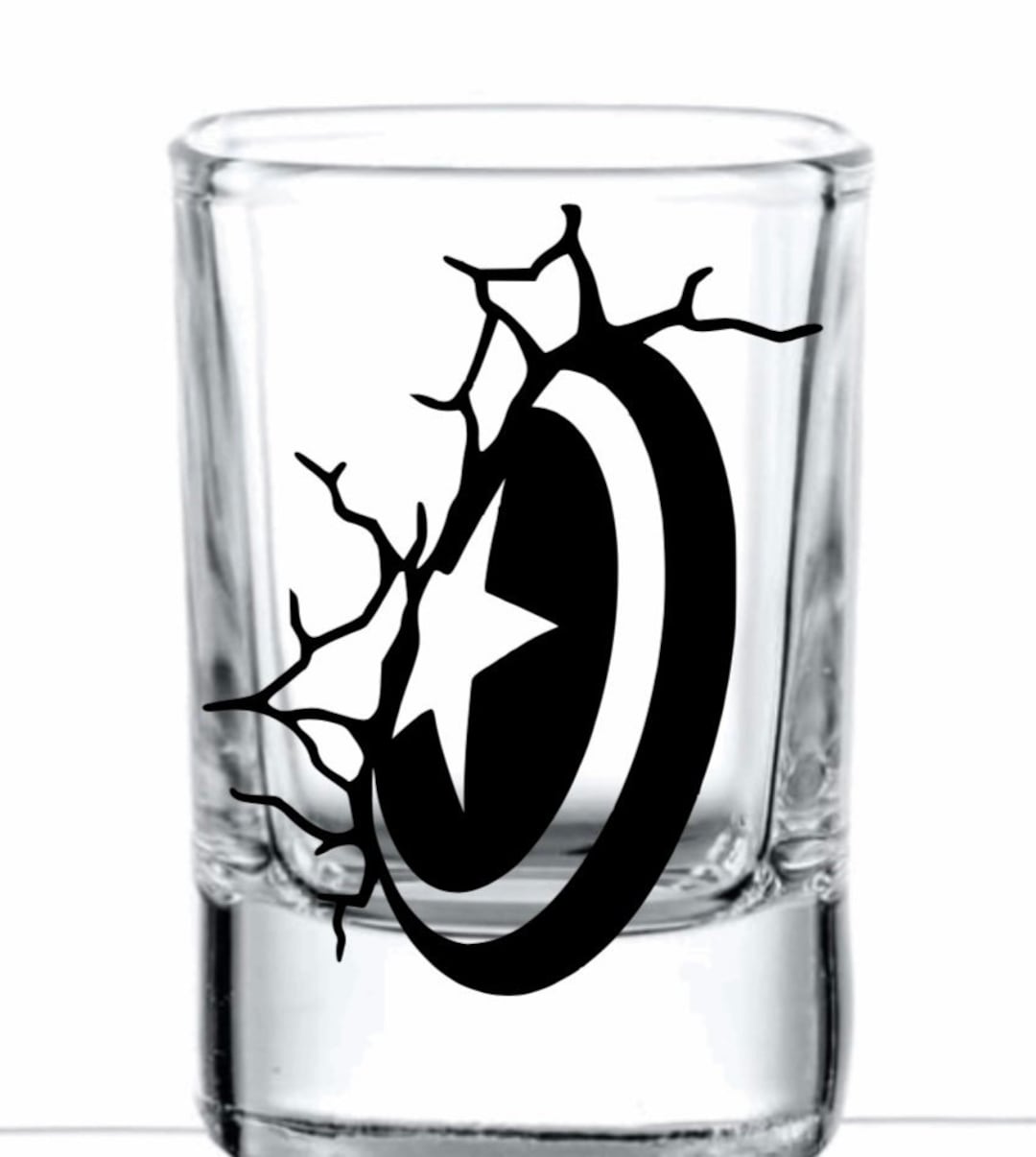 Captain America Shield Shot Glass - Etsy