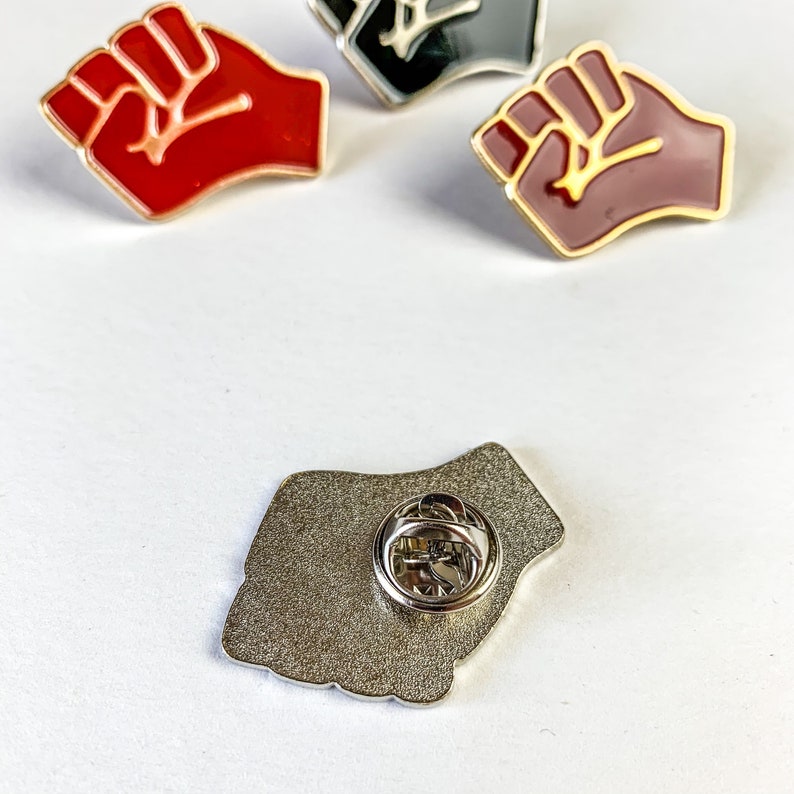 Raised Fist Solidarity Pin, Fist Pin, BLM | Black Lives Matter Pin ...
