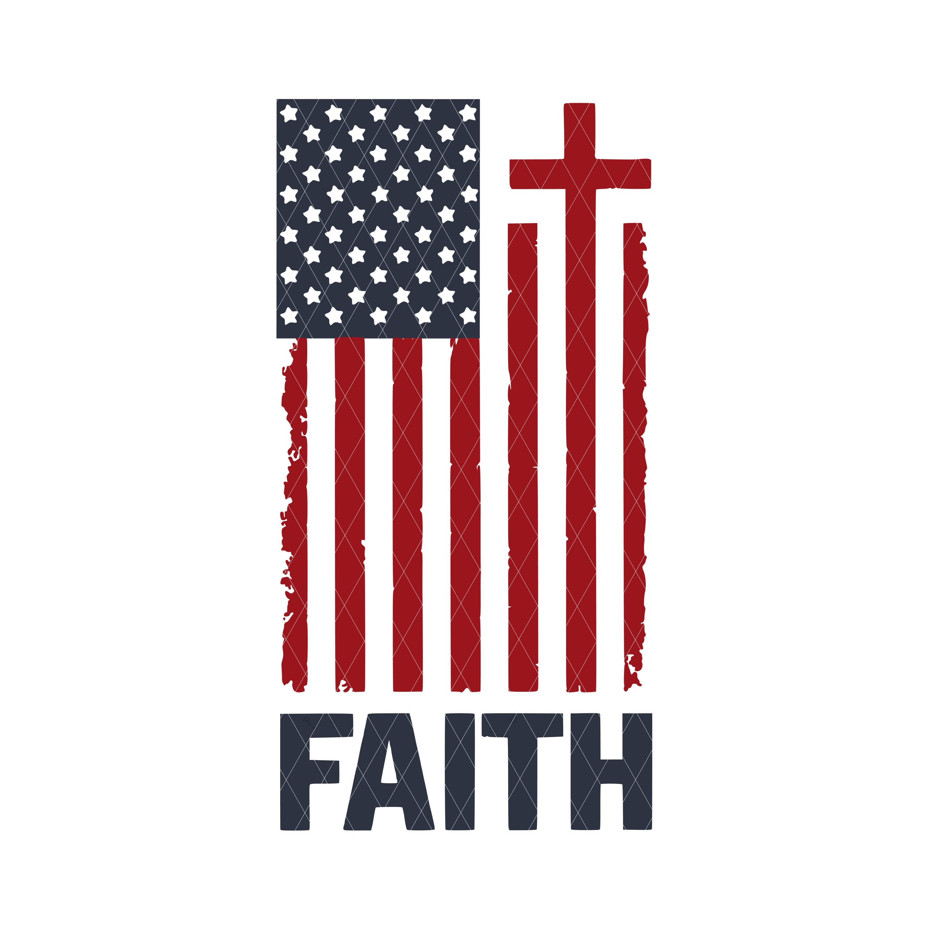 American Flag USA Faith Patriotic Christian Cross PNG SVG Clipart Clip ...