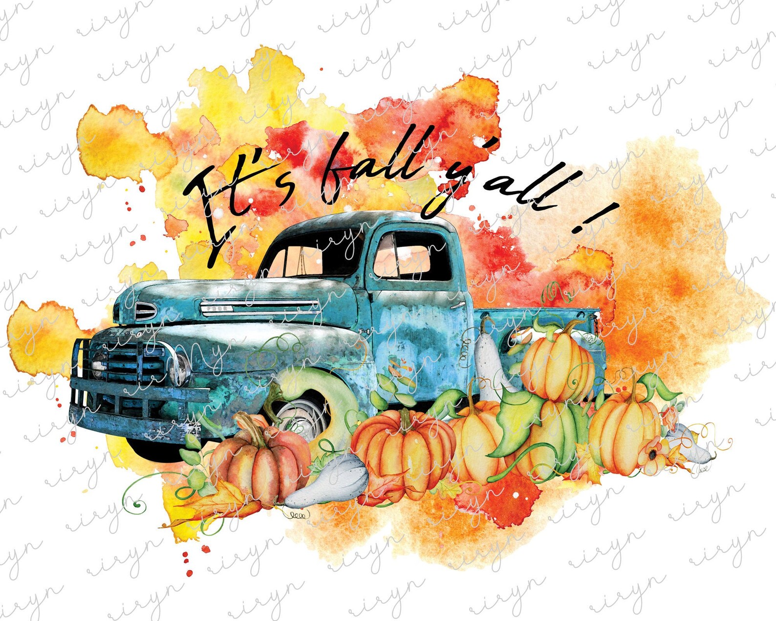 It's Fall Y'all Truck PNG Clipart Instant Download - Etsy