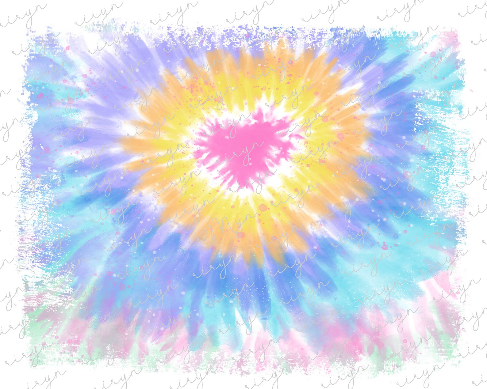 Pastel Tie Dye Background PNG Tie Dye Frame Png Distressed - Etsy