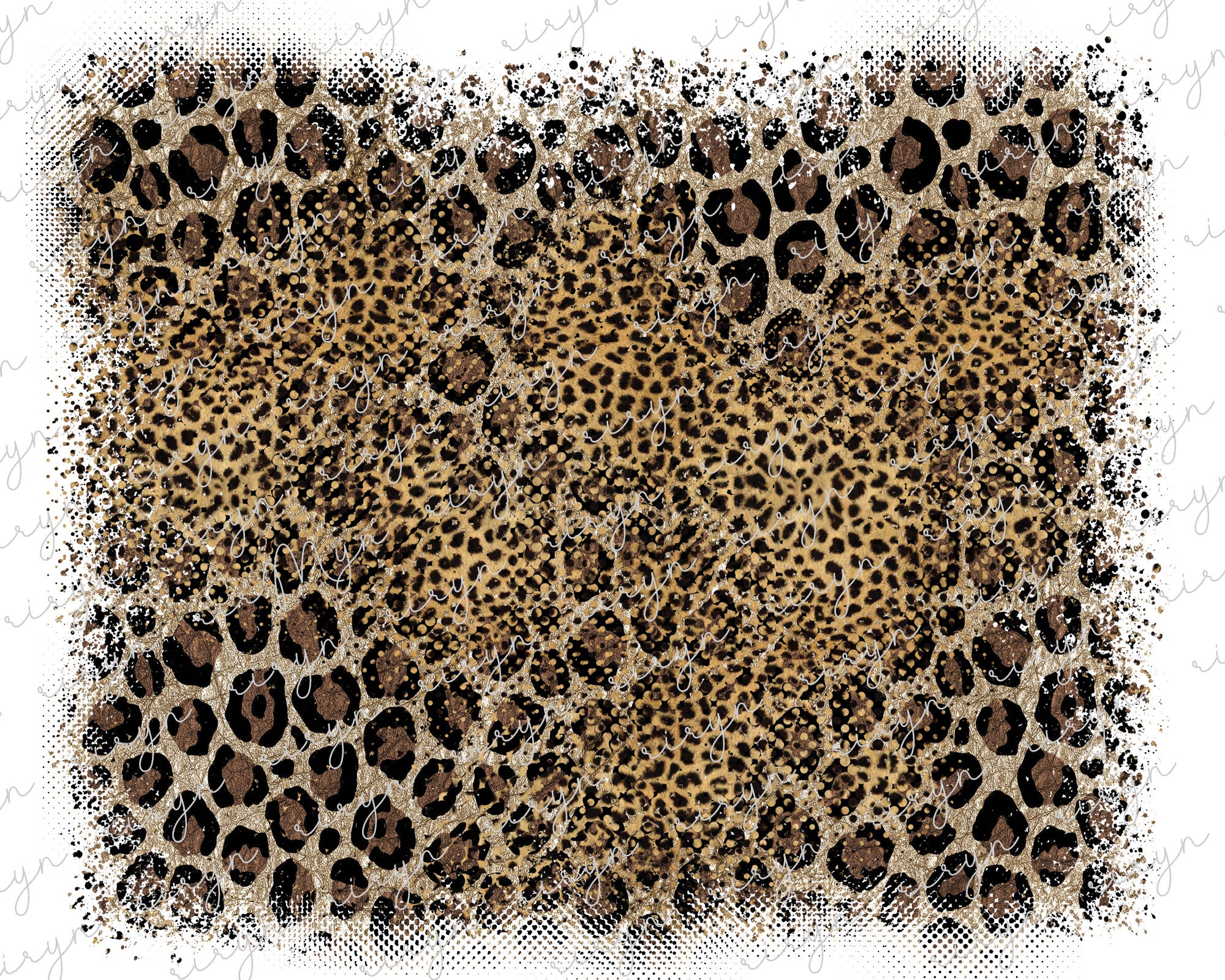 Art & Collectibles Drawing & Illustration Distressed Leopard Background ...