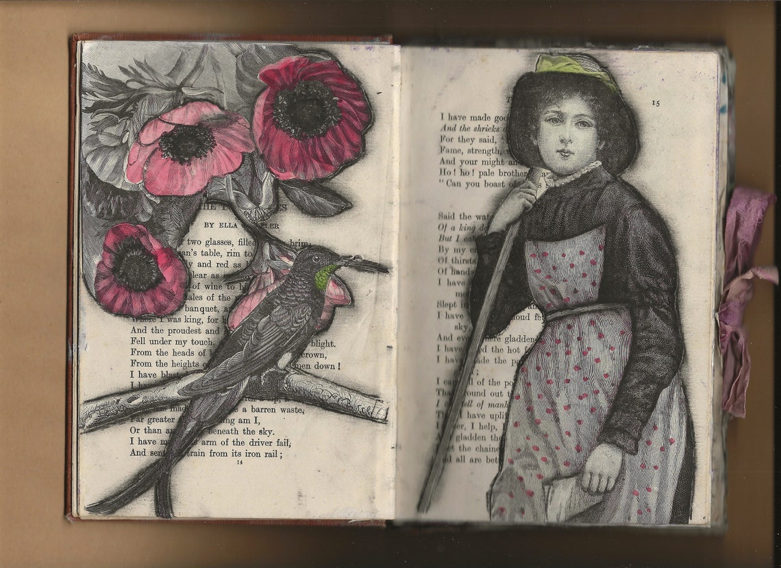 Printable Altered Book Collage Layouts, 13 Layouts cover, Altered Book ...