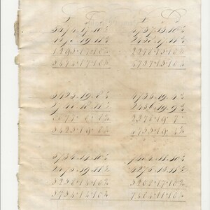 Handwritten Maths Book 1832 Digital Scans Calligraphy Numbers Tables ...