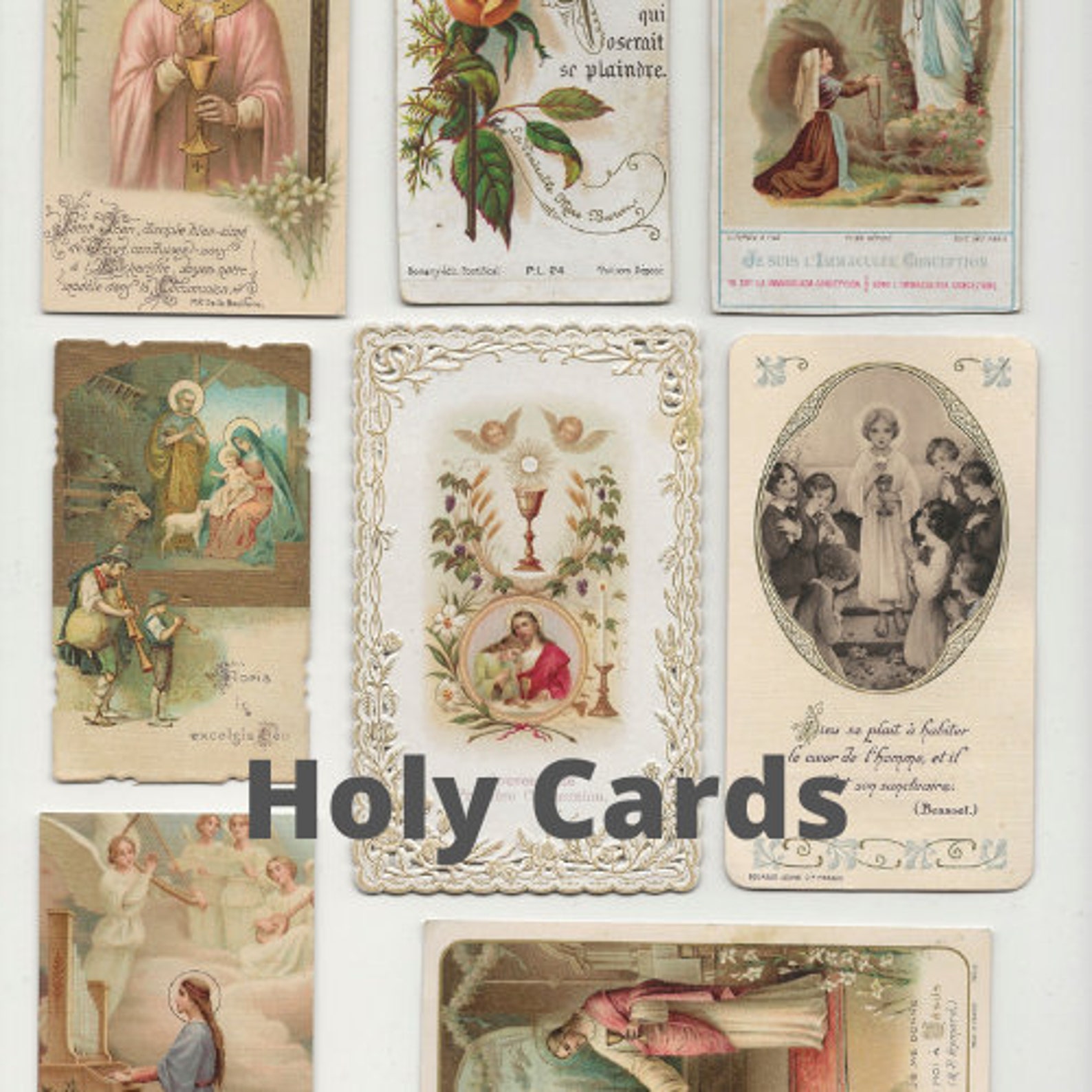Vintage 135 Holy Cards Printables 27 Pages OVER 135 CARDS - Etsy