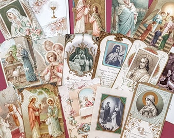 Stationery Sets 20 Printable Vintage Catholic Holy Cards Saints for ...