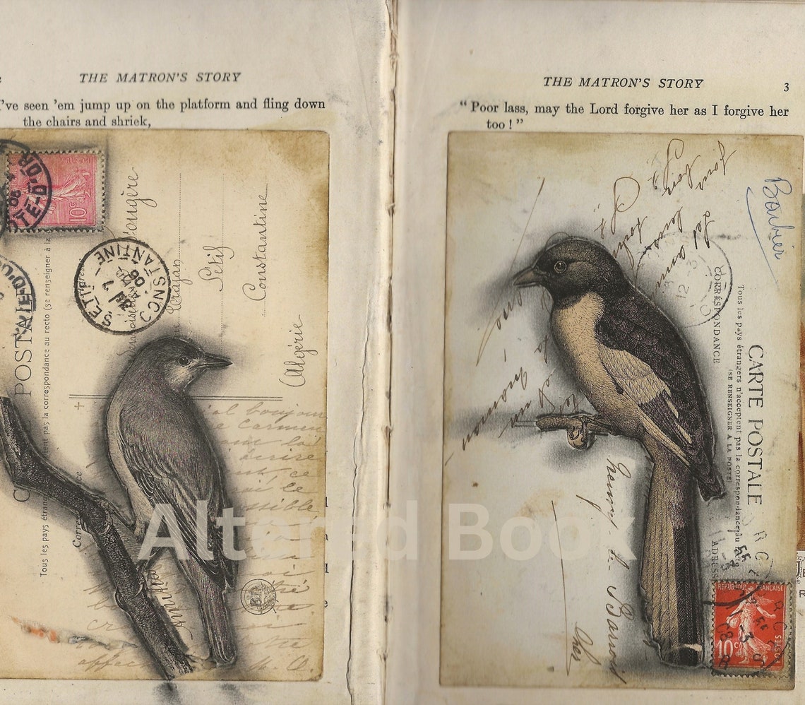 Printable Altered Book Collage Layouts, 13 Layouts cover, Altered Book ...