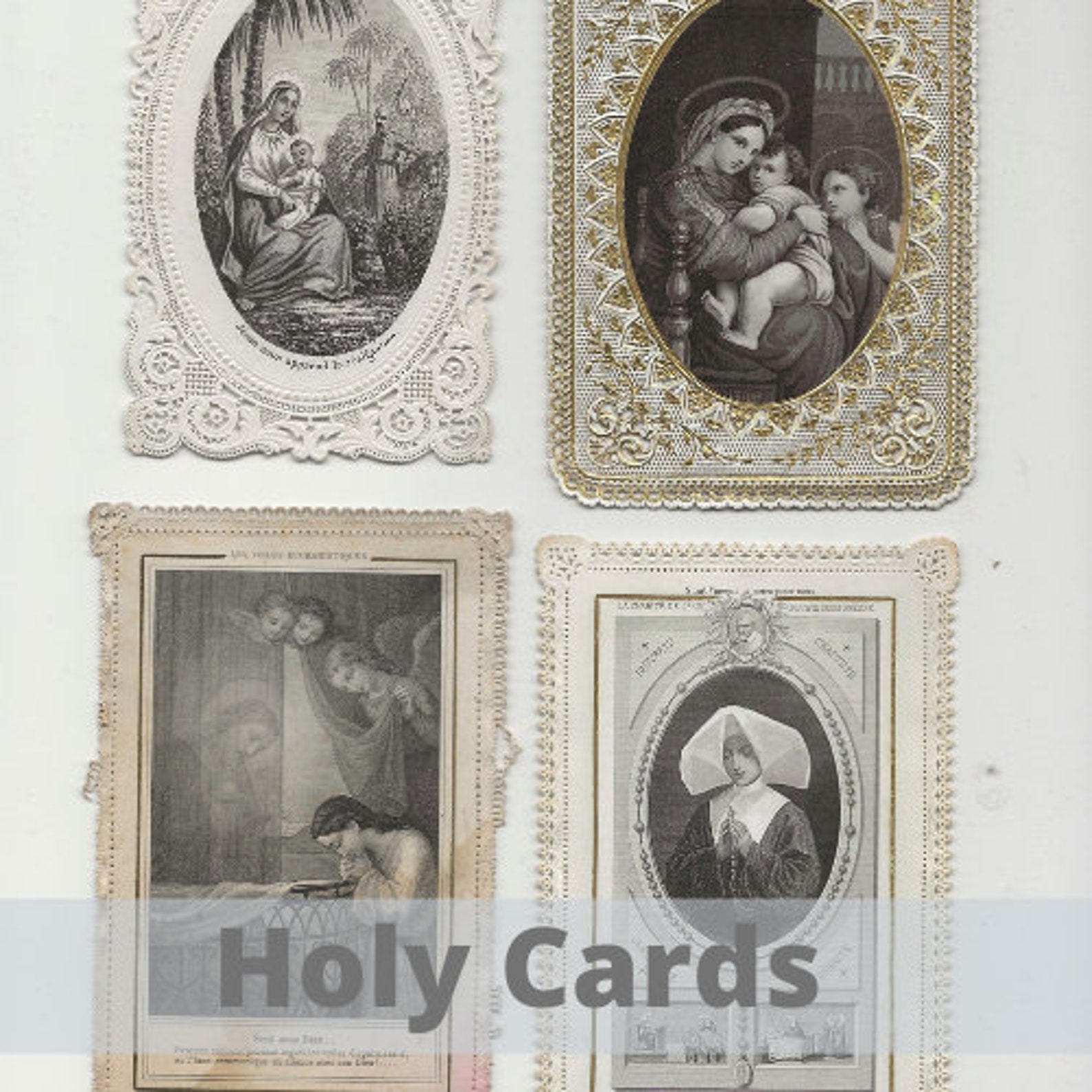Vintage 135 Holy Cards Printables 27 Pages OVER 135 CARDS - Etsy