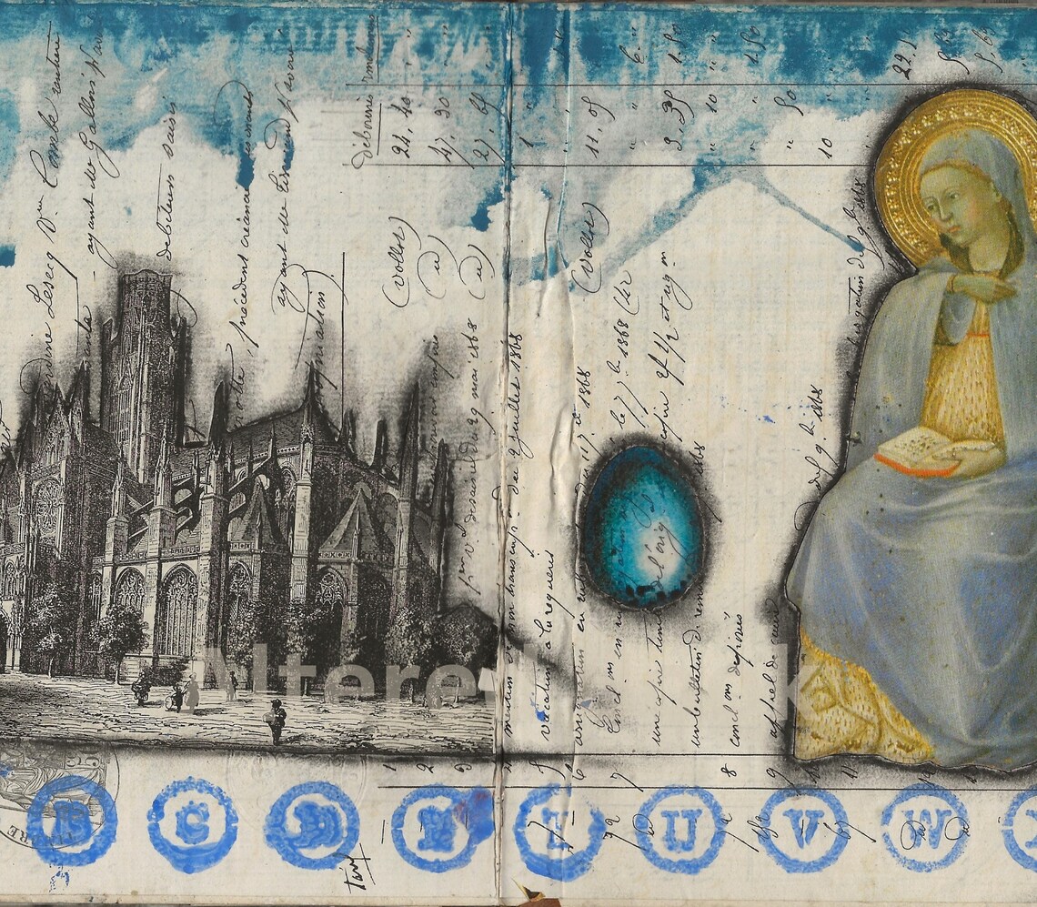 Printable Altered Book Collage Layouts, 13 Layouts cover, Altered Book ...