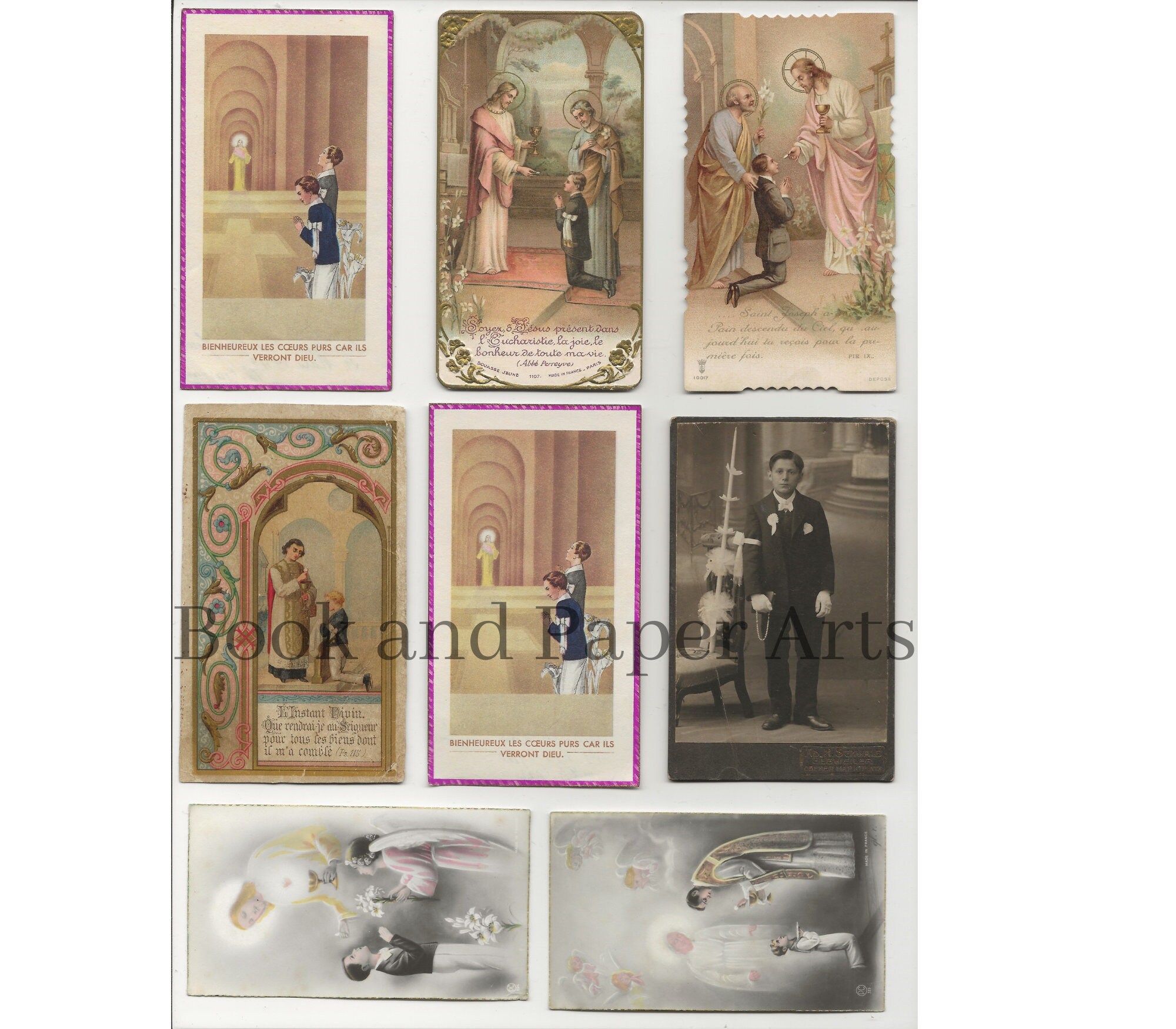 Vintage French Holy Cards Printables Digital - 122 Cards - Bible ...