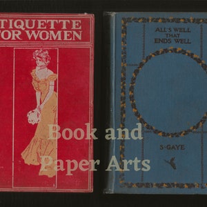 Printable Vintage Book Covers With Fun and Fancy Images Junk Journal ...