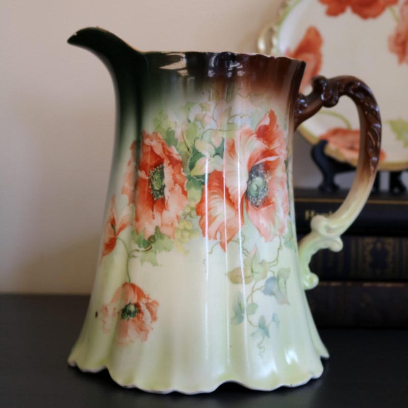 Hand Painted Floral Tankard - Etsy