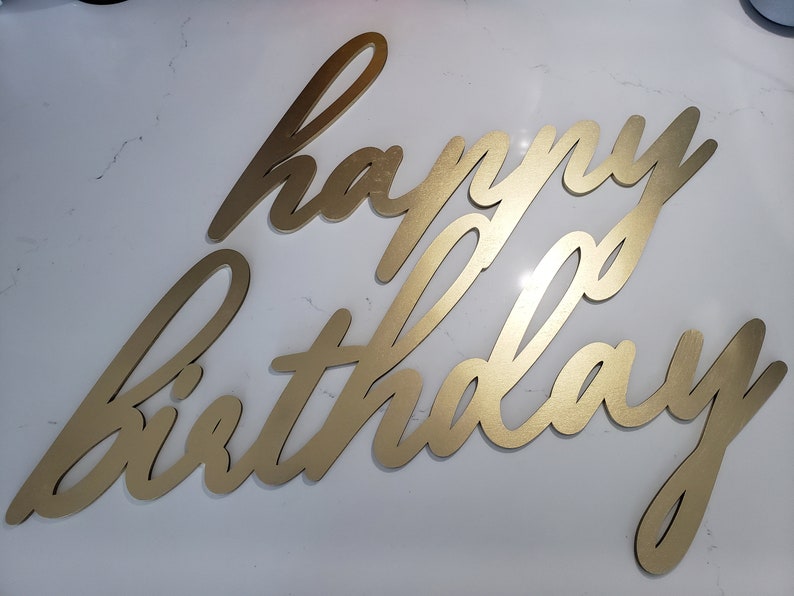 HAPPY BIRTHDAY Wood Sign Cut Out - Etsy