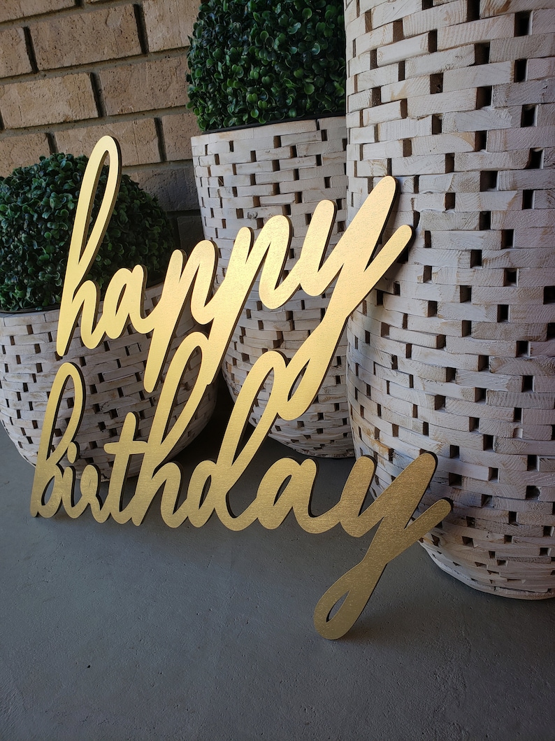 HAPPY BIRTHDAY Wood Sign Cut Out - Etsy