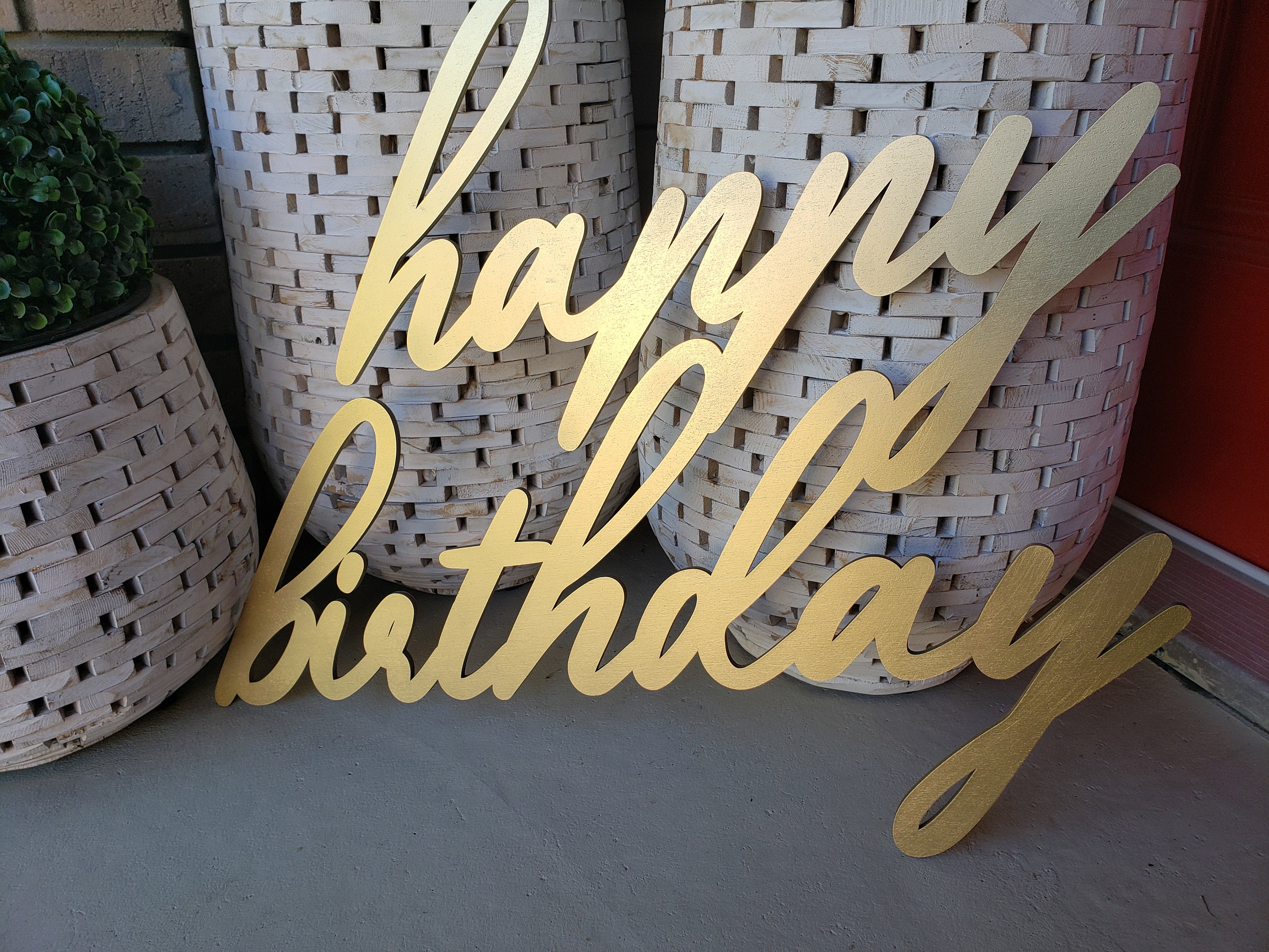 HAPPY BIRTHDAY Wood Sign Cut Out - Etsy