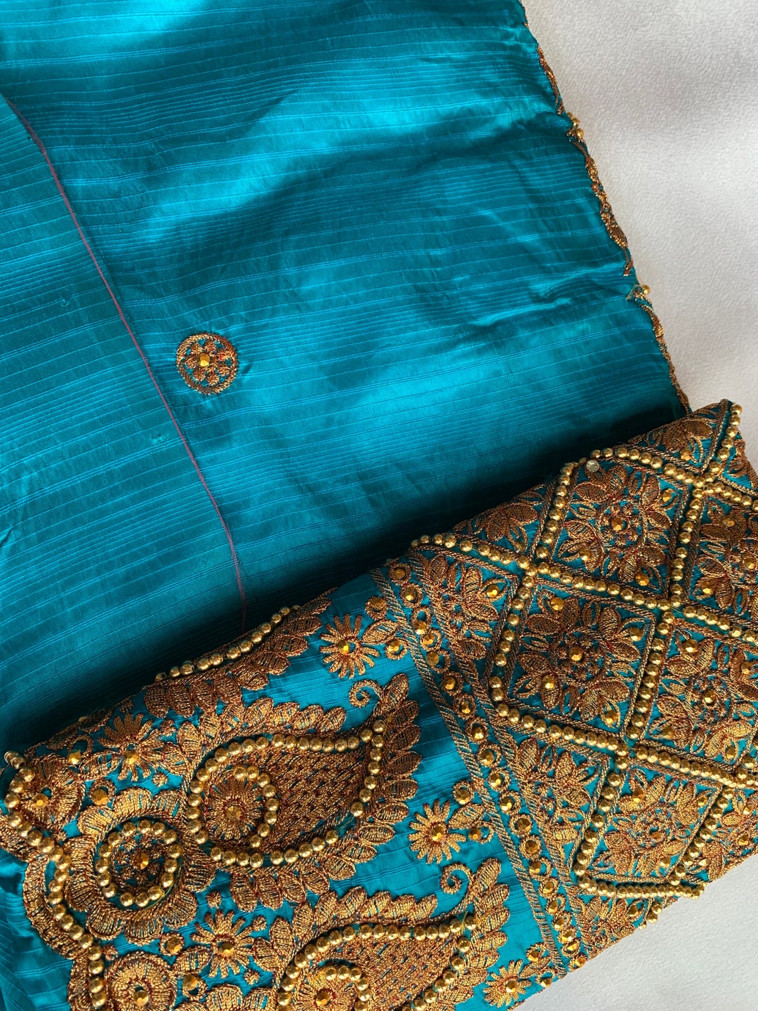 Designer Blouse Fabric Aari Work - Etsy