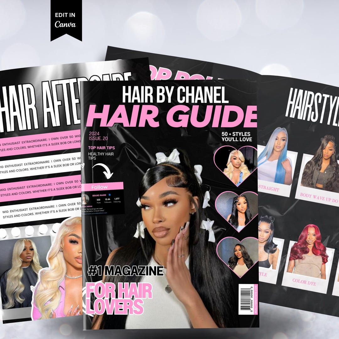 Viral 90s Style Magazine Template,hair Magazine Template, Beauty ...