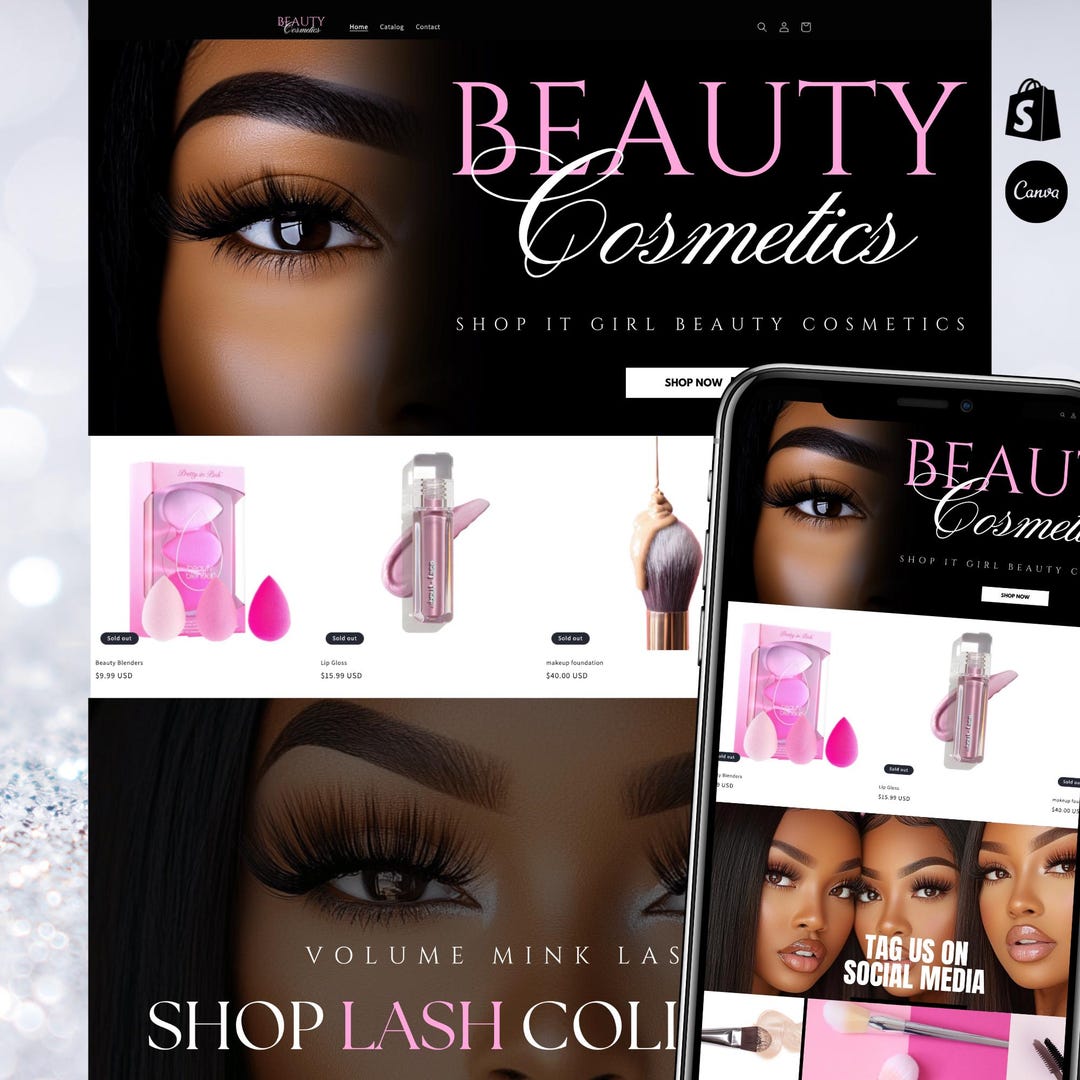Beauty Cosmetics Shopify Theme Template, Beauty Website, Shopify ...