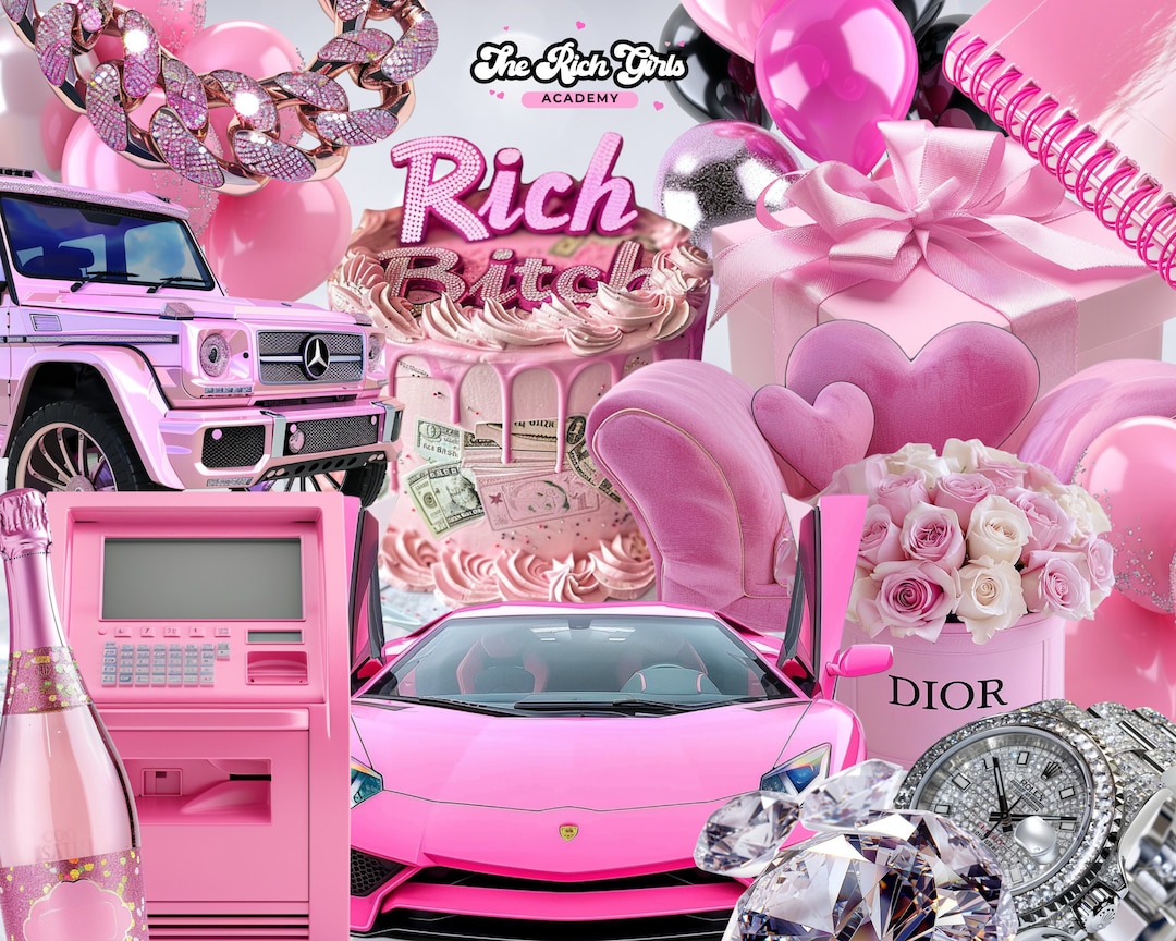 100+ Pink Glam Elements, Graphic Pack, Digital Products, Clip Arts ...