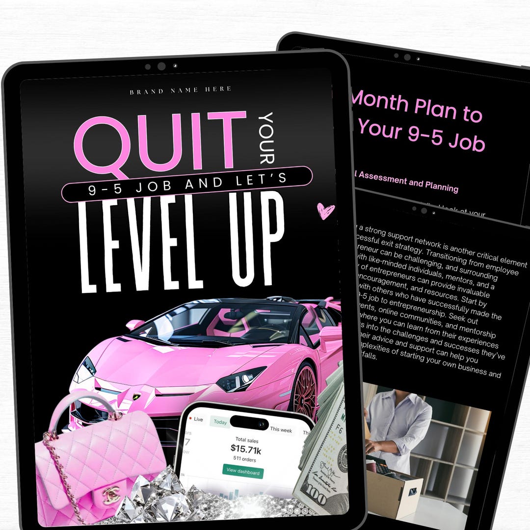 PLR Digital Product: Quit Your 9-5 and Let's Level up | Ebook With Resell Rights | Passive ...