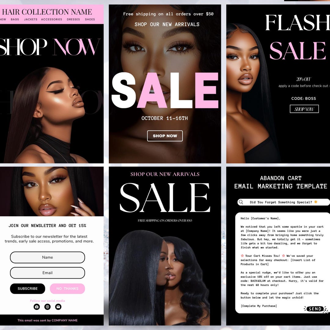 24 Hair Newsletters, Newsletter Template, Hair Template, New Arrivals ...