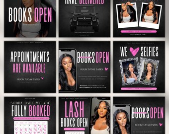 10 IG Posts Hair Stylist Templates, Booking Flyers,hair Salon Flyer ...