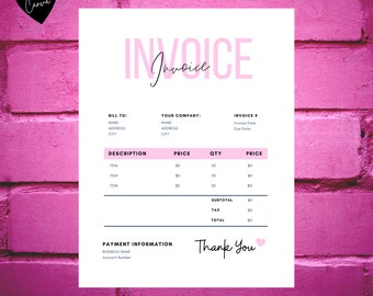 Boutique Invoice Template - Etsy