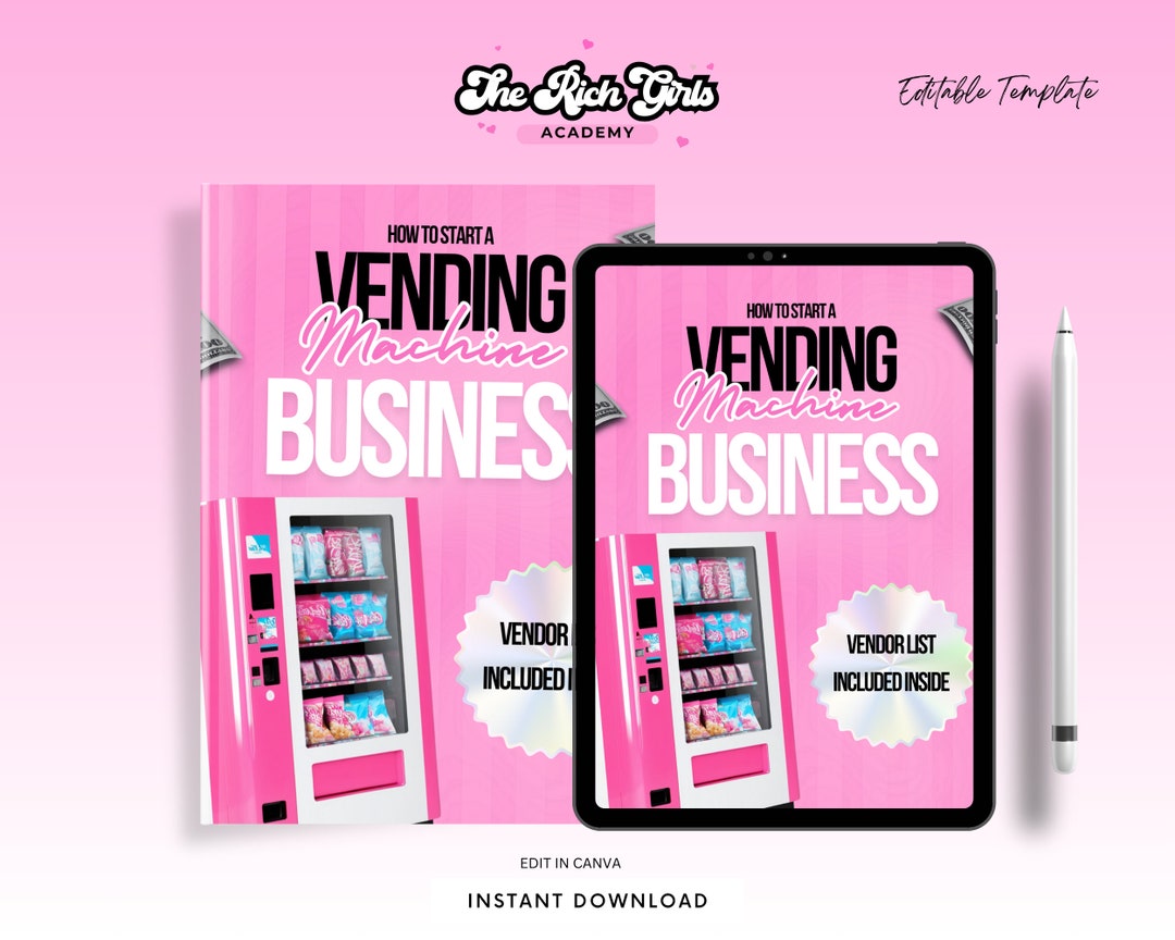 Start a Vending Machine Business PLR Ebook | Done-for-you Ebook ,PLR ...