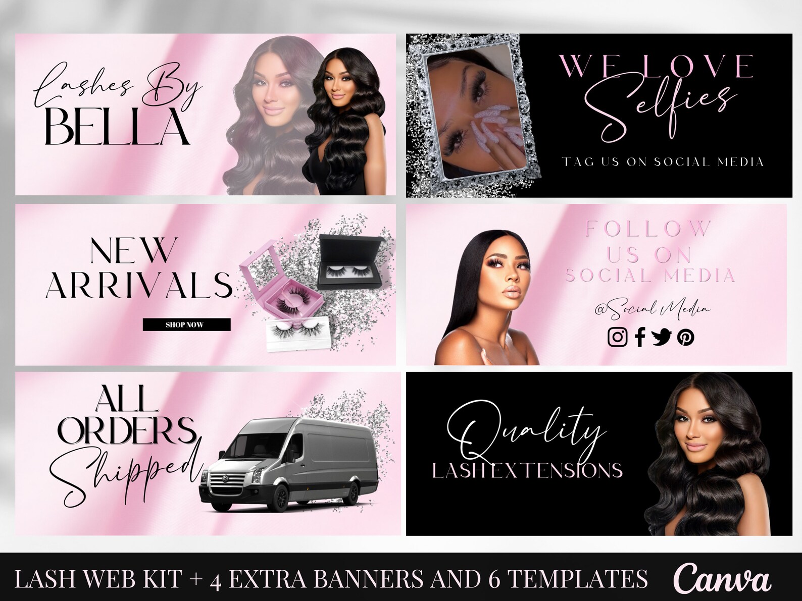 Lash Web Kit L Lash Website Lash Banners Lash Content - Etsy