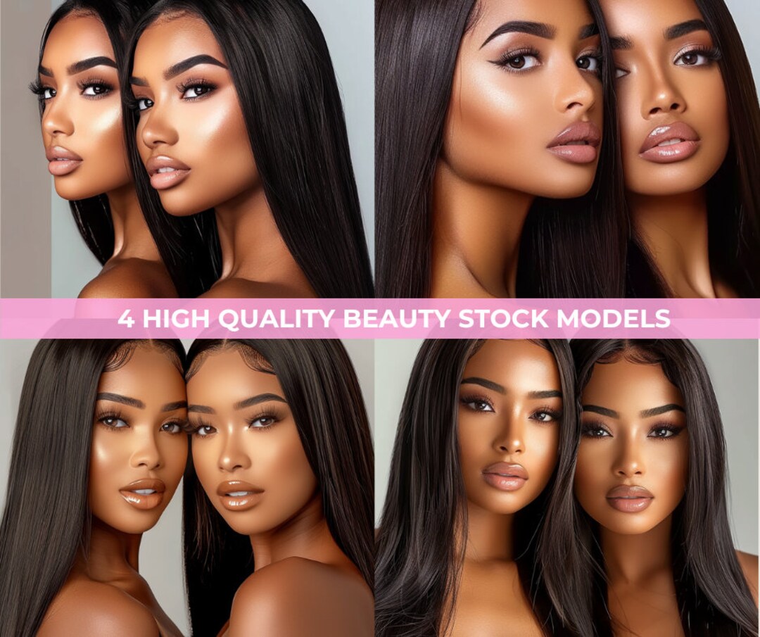 4 Beauty Stock Models, Ai-generated Stock Models, Instant Download ...