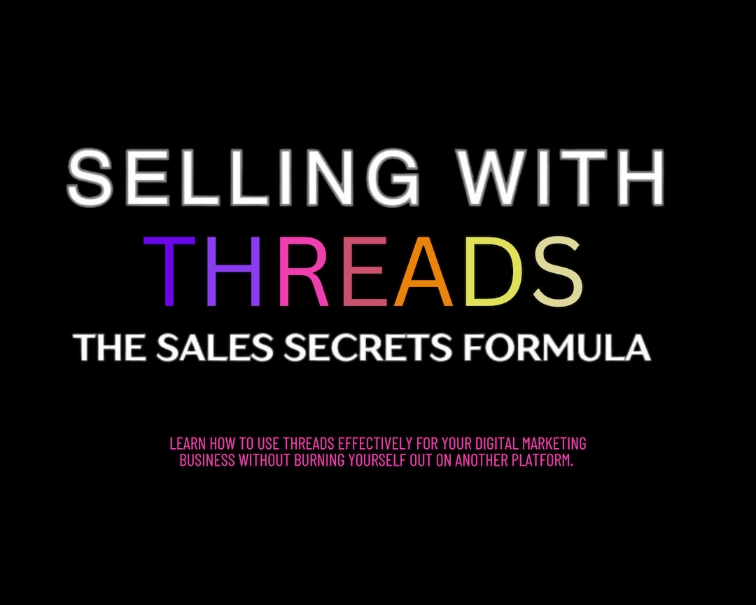 Brand New Mini Course-resale Course Selling With Threads - MRR Course ...