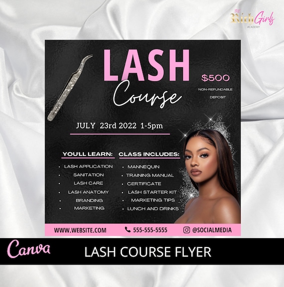 Lash Flyer Lash Course Lash Class Lash Training Lashing - Etsy