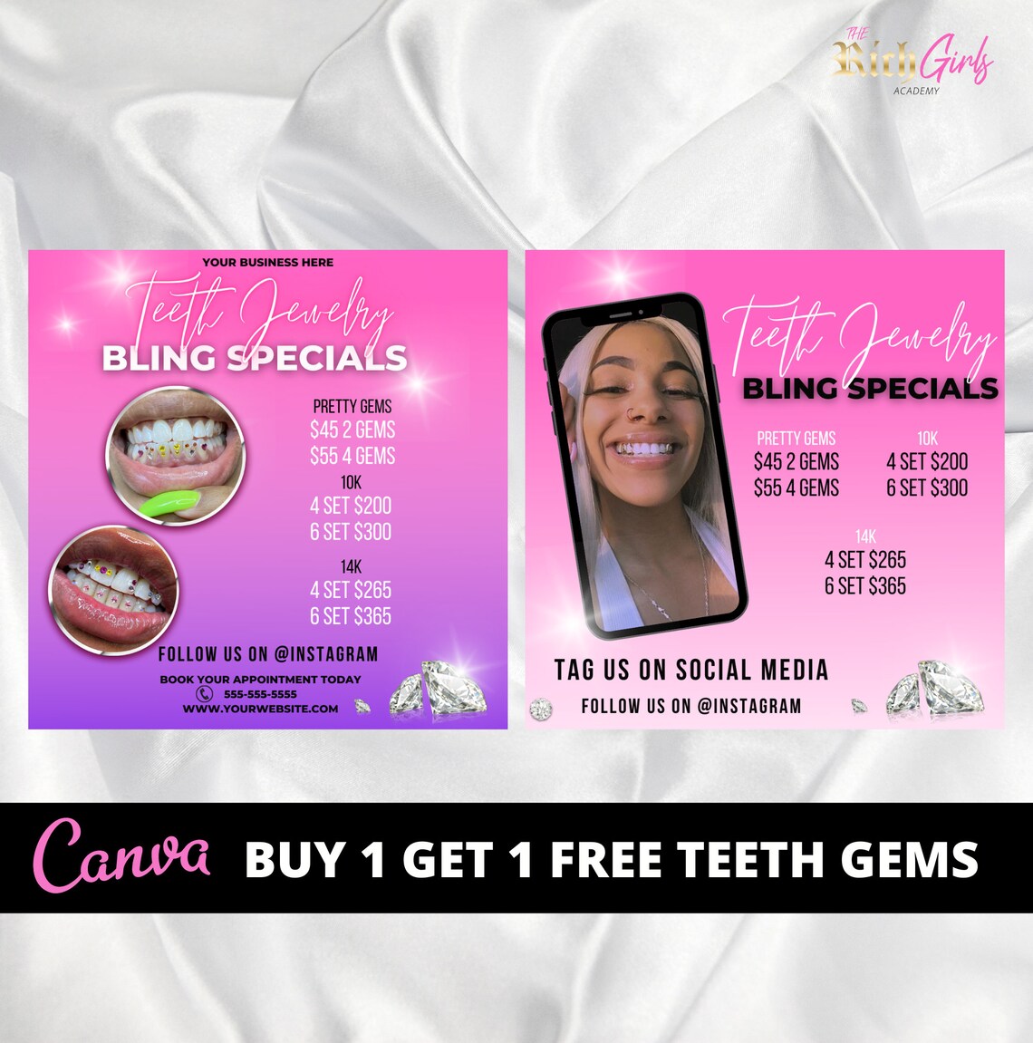 2 Tooth Gems Flyer L Tooth Bling L Teeth Jewelry L Dental | Etsy