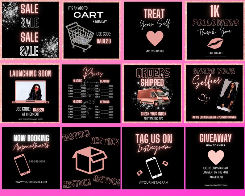 DIY Social Media Flyer Kit Sale Flyer Shipped Flyer - Etsy