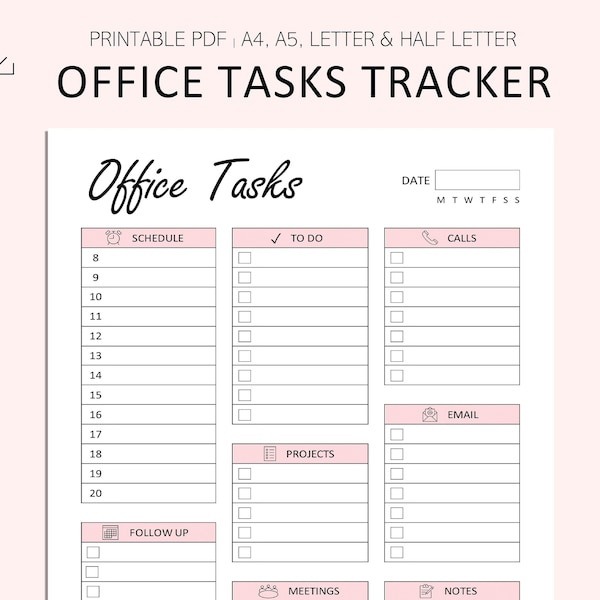 Office to Do Checklist Printable - Etsy