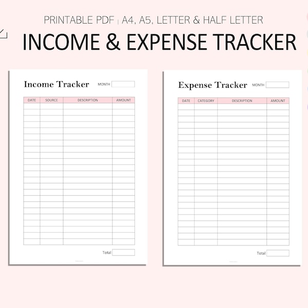 Income and Expense Tracker - Etsy