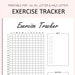 Exercise Tracker One Year On A Page Yearly Workout Tracker | Etsy