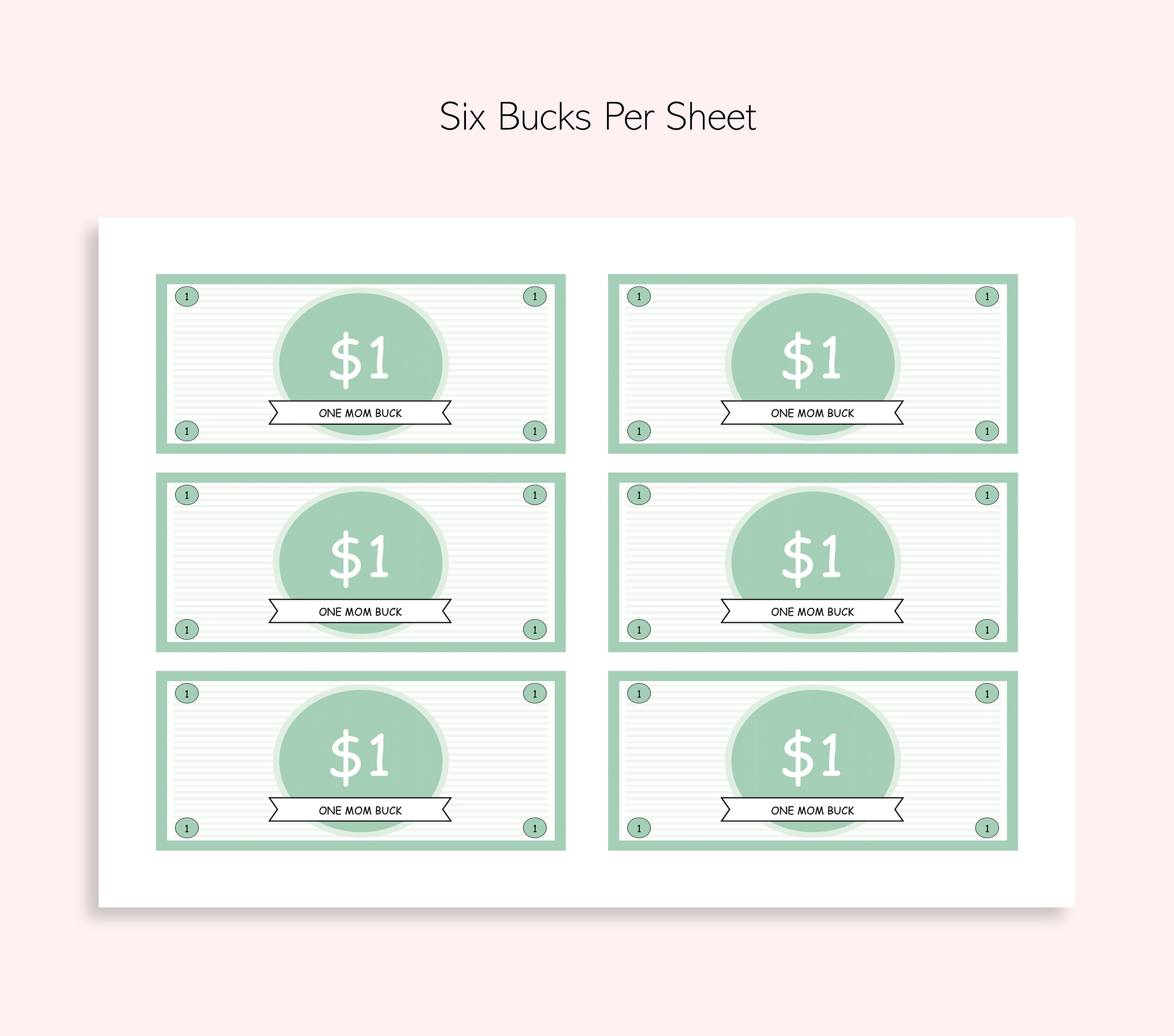 Editable Mom Bucks Behavior Bucks Childrens Reward System Mom Money Kid ...