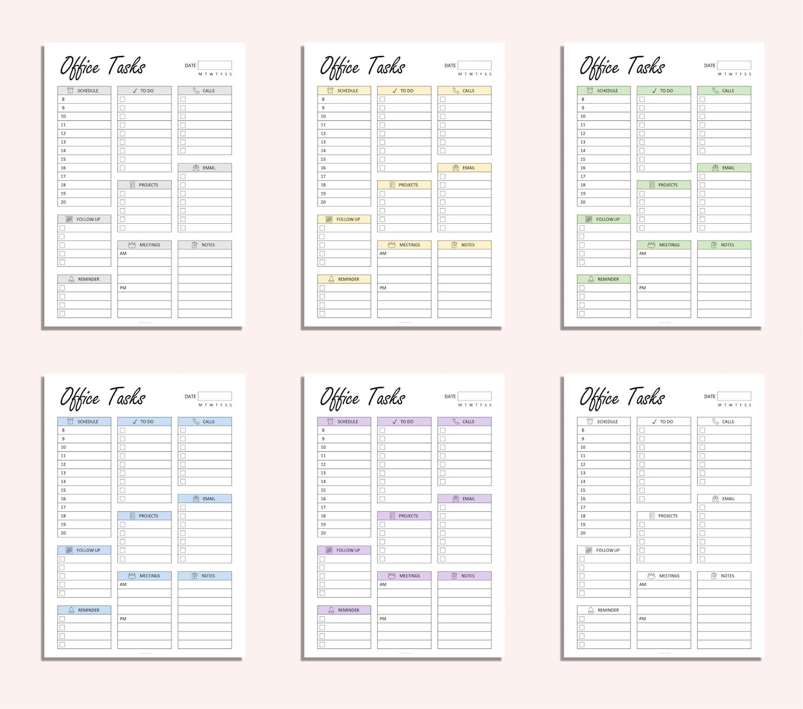 Office Task Tracker Printable - Office Organizer - Work Planner - Work ...