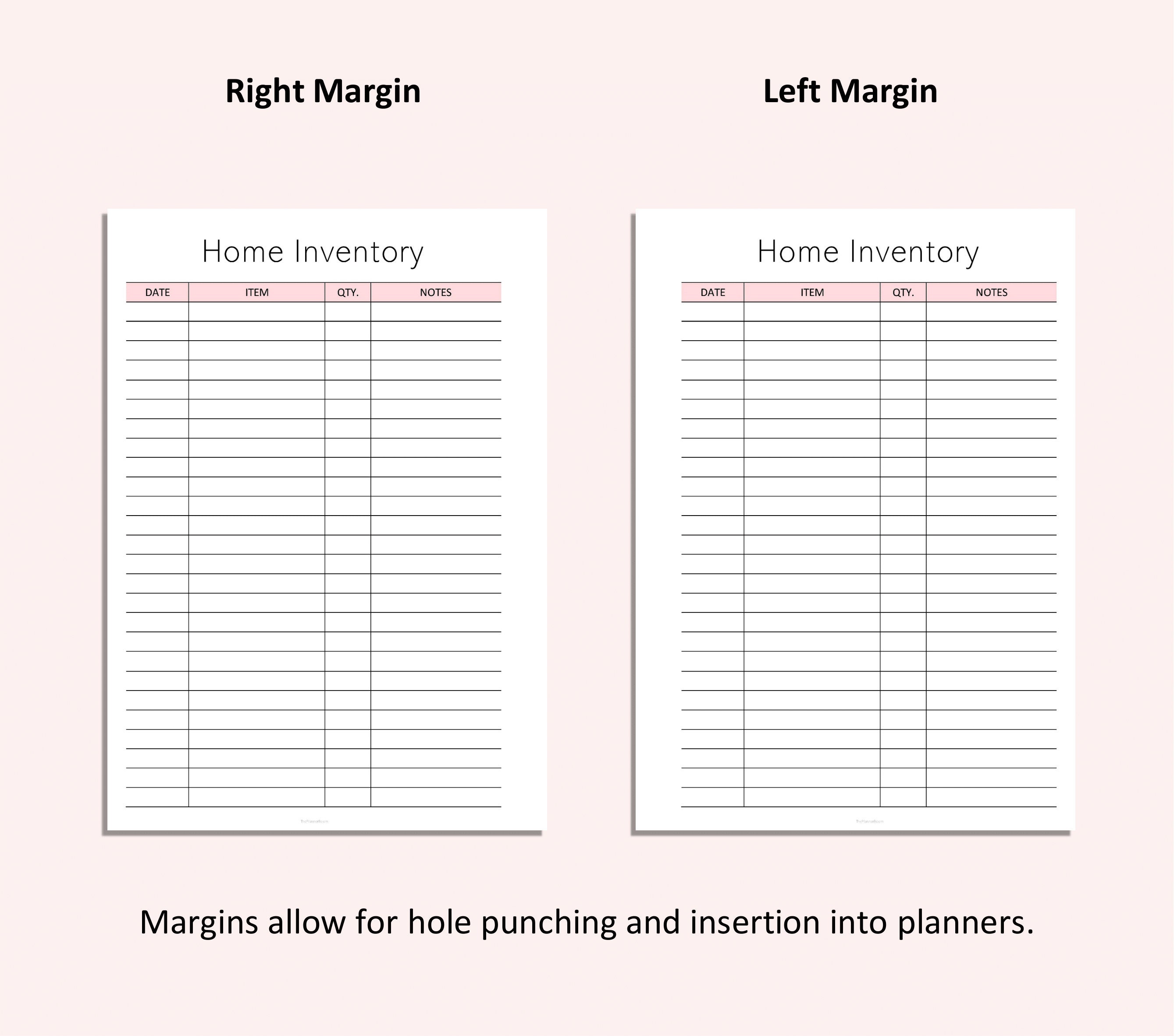 Home Inventory Printable Home Organisation Printable Home - Etsy UK
