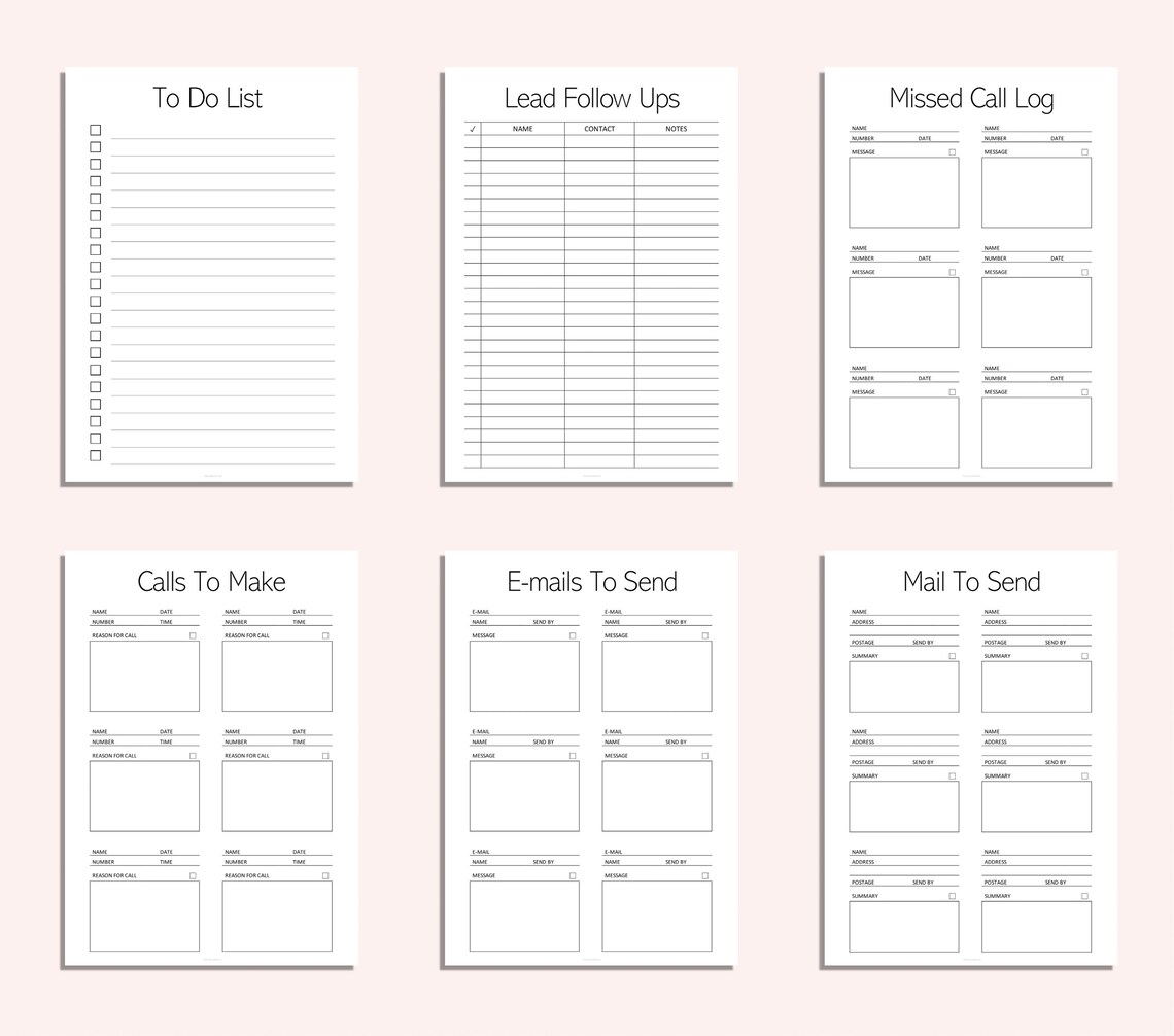 Office Tasks Planner Set office Organizer Printables Work - Etsy UK