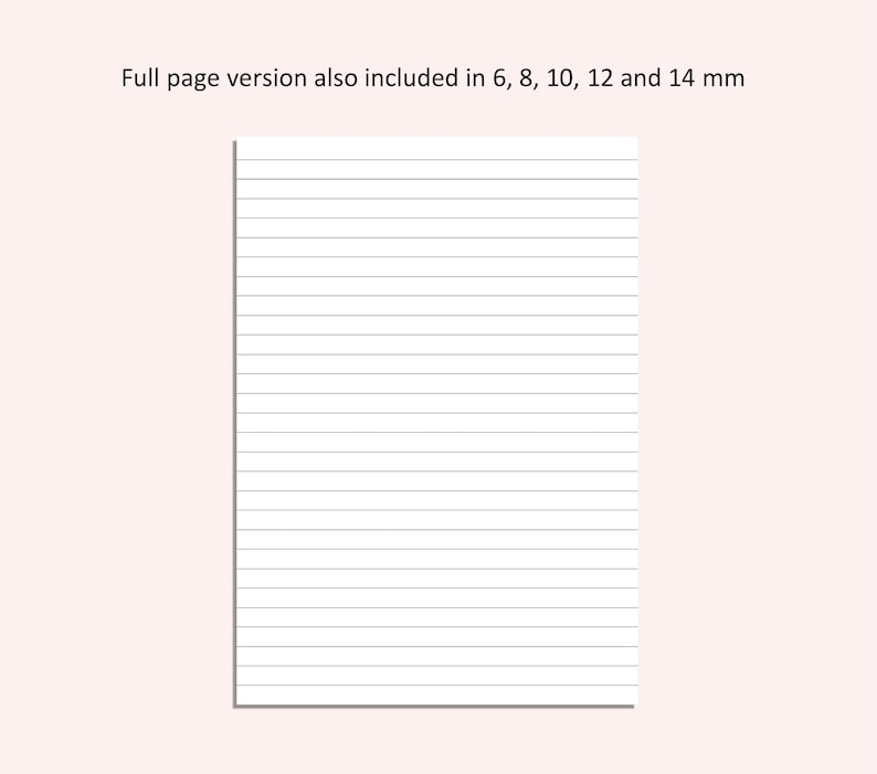 Printable Lined Page Lined Sheets Printable Lined Notes - Etsy