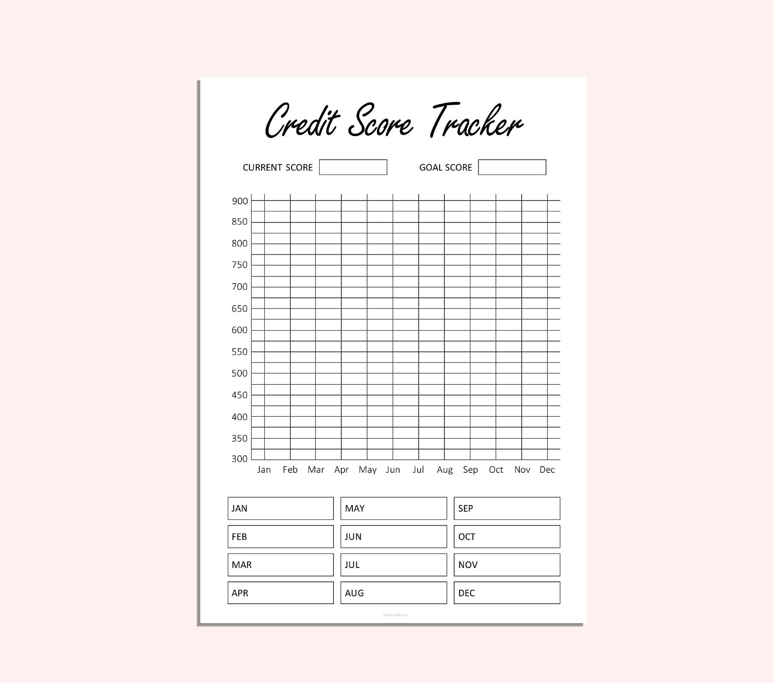 CREDIT Score Tracker Printable - Credit Repair - Planner Insert - PDF ...
