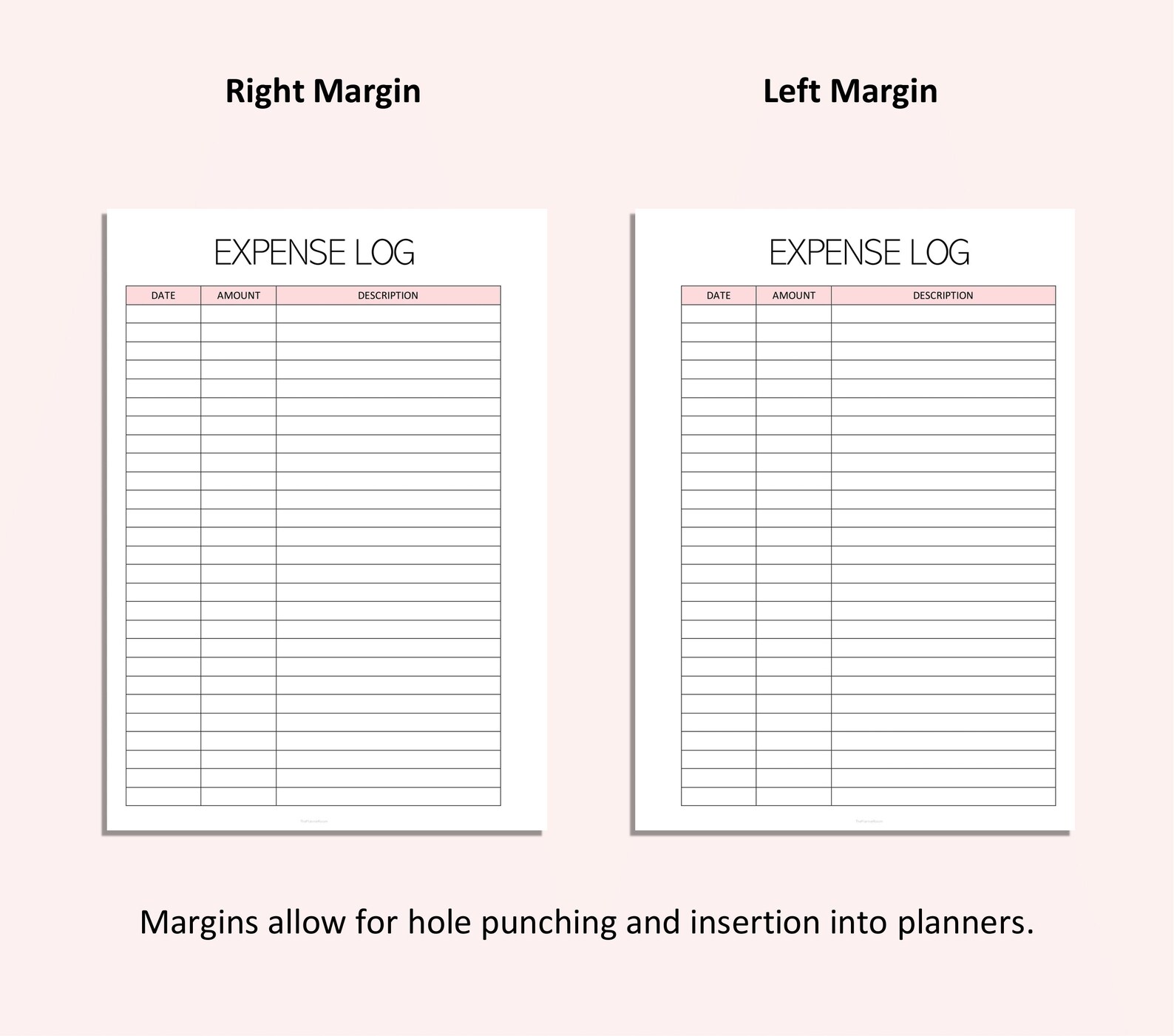 Expense Log Printable - Expense Tracker - Spending Sheet - Purchase Log ...