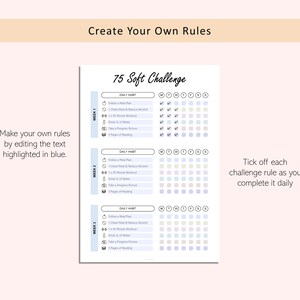 Editable 75 Soft Challenge Printable Set - 75 Soft Tracker - 75 Soft ...