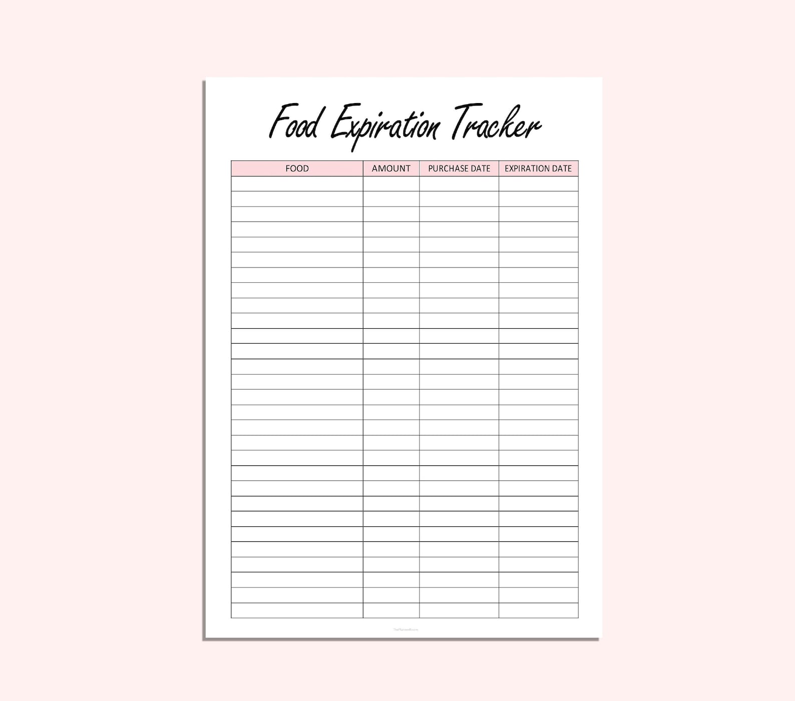 Food Expiration Tracker Printable Food Opened Tracker | Etsy Israel