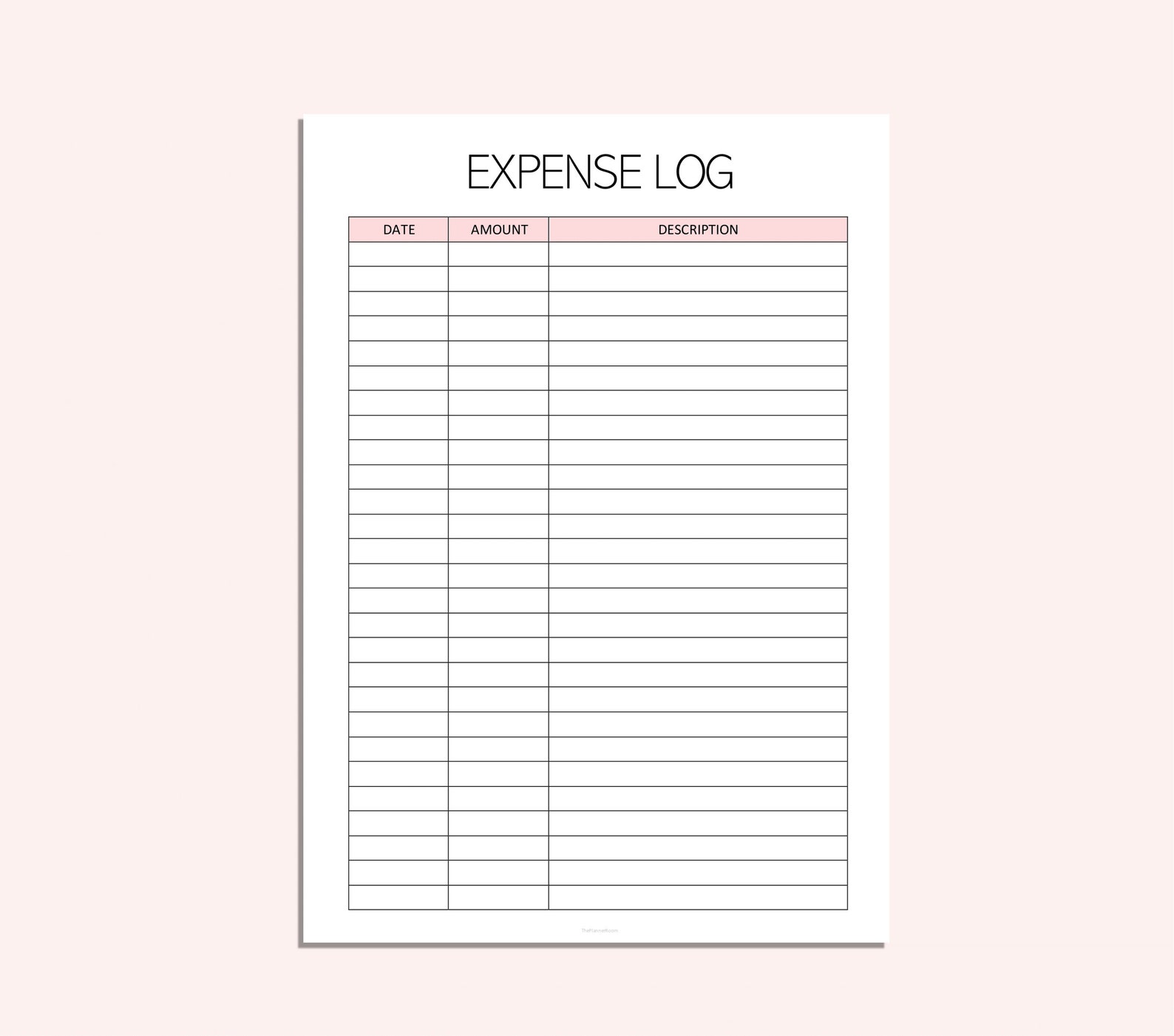 Expense Log Printable - Expense Tracker - Spending Sheet - Purchase Log ...