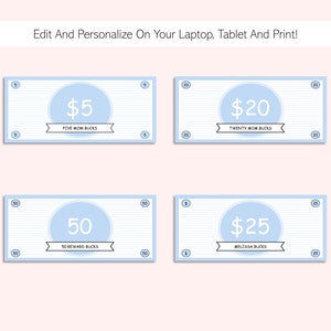Editable Mom Reward System Mom Bucks How to Earn Mom - Etsy
