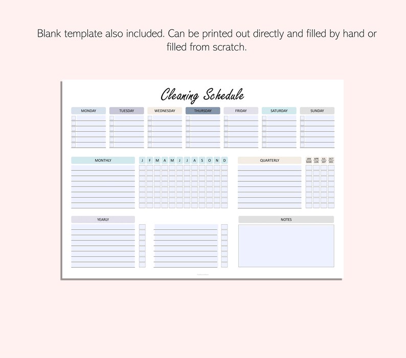 Editable Cleaning Schedule Cleaning Planner Printable - Etsy Editable Cleaning Schedule Cleaning Planner Printable - Etsy